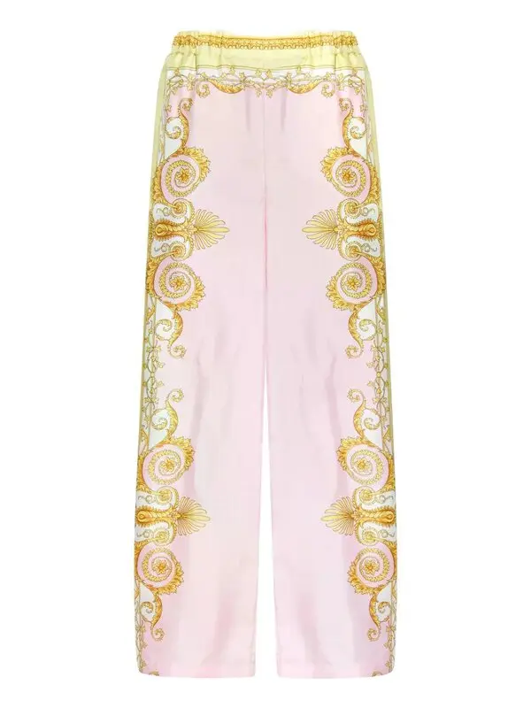 Versace Barroco-printed Trousers - Pink
