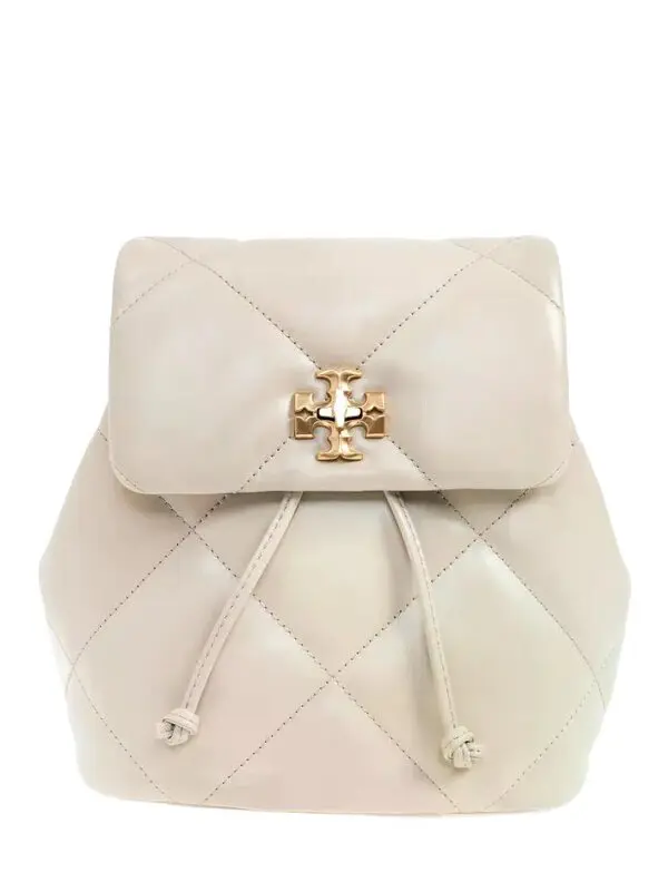 Tory Burch Mini Kira Diamond Quilted Backpack - Neutrals