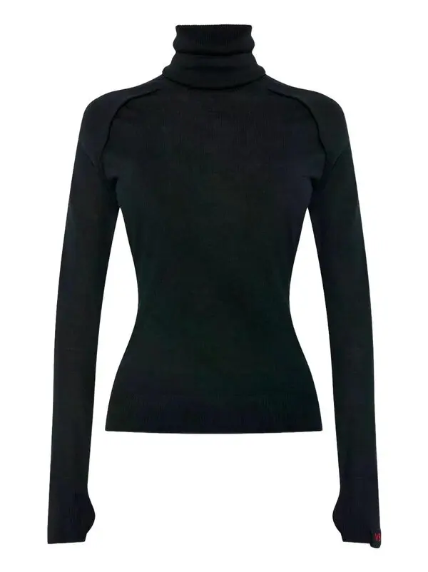 Victoria Beckham Turtleneck Top - Black