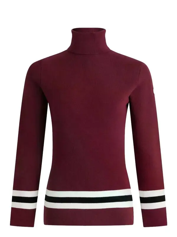 Fusalp Judith Roll-neck Striped Sweater - Red
