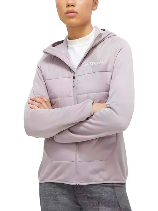 Adidas Quilted Hooded Jacket - Purple