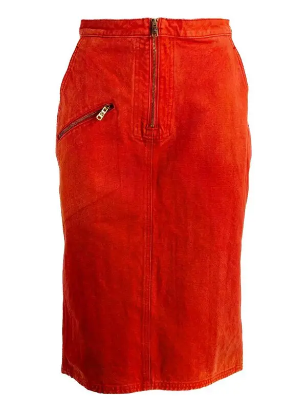 WILLY CHAVARRIA Workwear Zipped Mini Skirt - Red