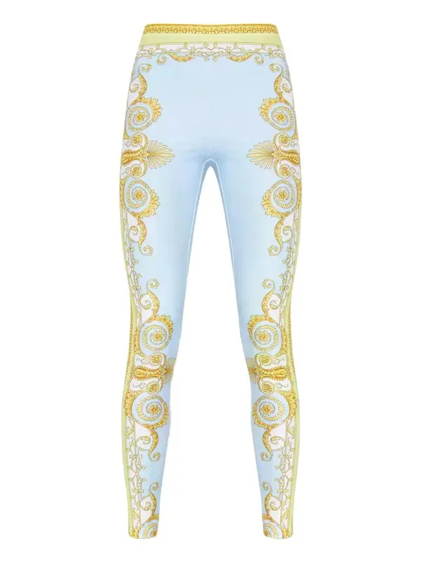 Versace Barroco Printed Trousers - Blue