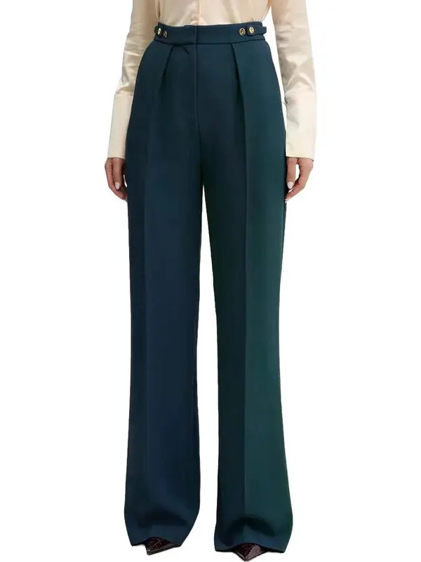 Elisabetta Franchi Crêpe Palazzo Pants - Blue