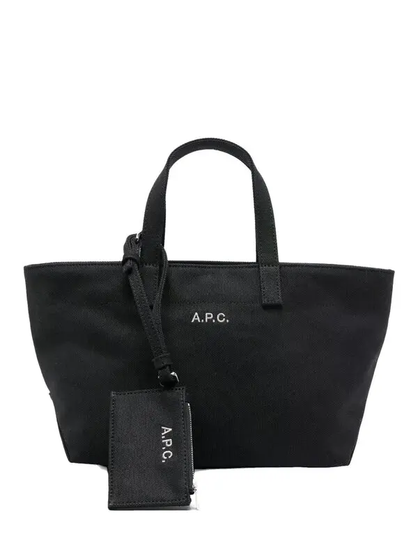 A.p.c. Small Le Drummer Toile Tote - Black
