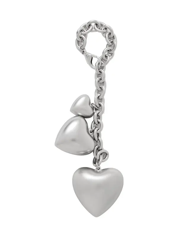 ROXANNE ASSOULIN The Puffy Heart -tone Bag Charm - Silver
