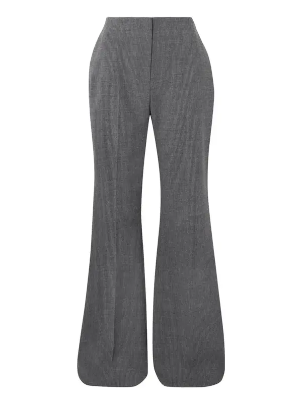 Tove Lora Woven Flared Trousers - Gray