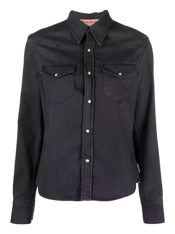 Acne Studios Long-sleeve Denim Shirt - Grey