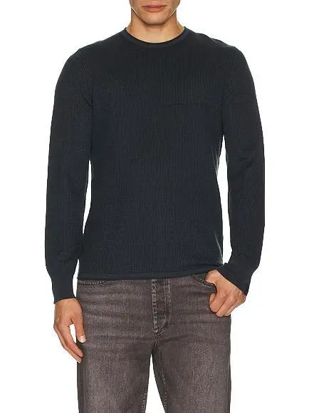 Rag & Bone Gregory Merino Crewneck Sweater - Navy