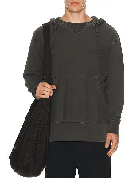 SNOW PEAK Garment Dyed Hoodie - Charcoal