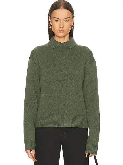 EAVES X Coco Oaklee Collared Sweater - Avocado