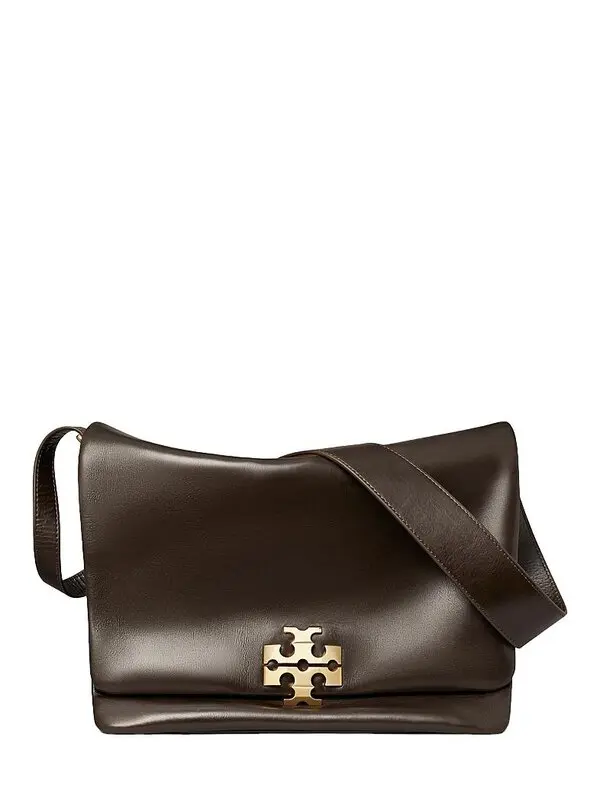 Tory Burch Kira Large Shoulder Bag - Warm Mahogany