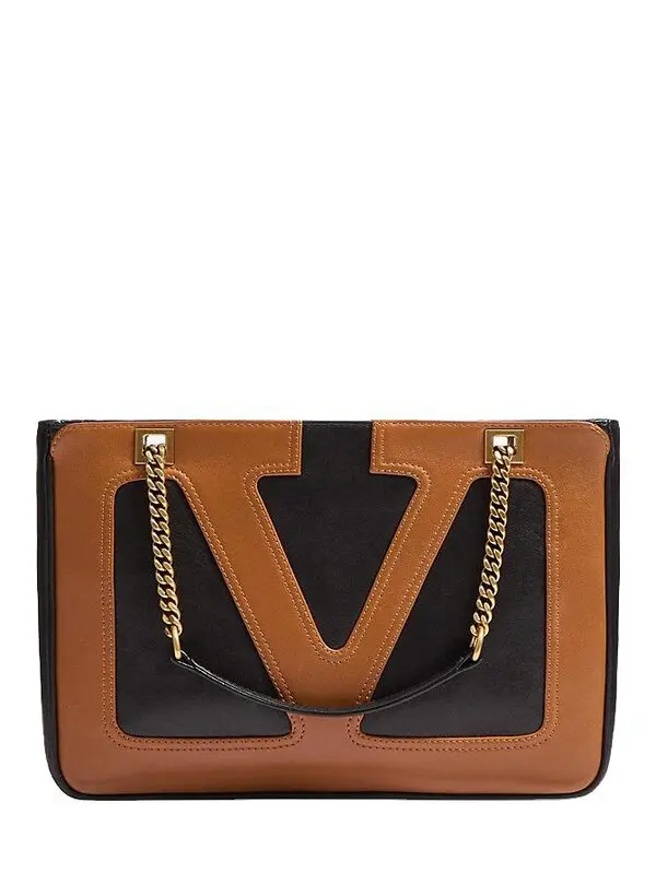 Valentino Garavani Viva Superstar Small Shopping Shoulder Bag - Black