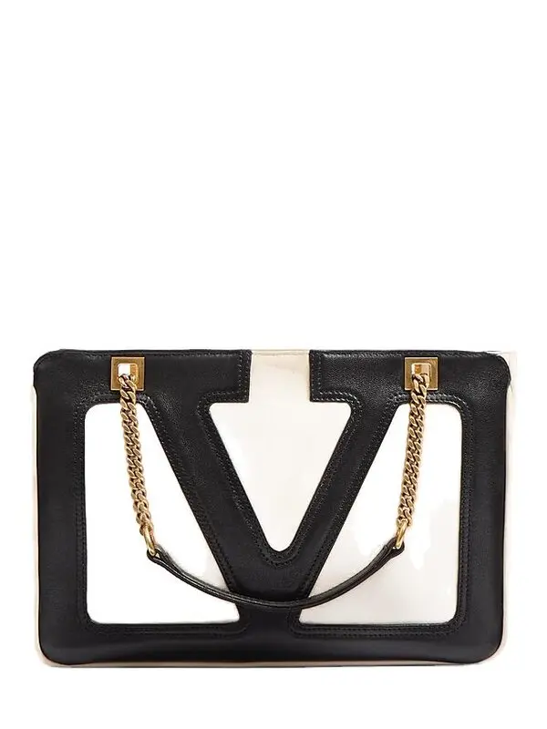 Valentino Garavani Viva Superstar Small Shopping Shoulder Bag - White