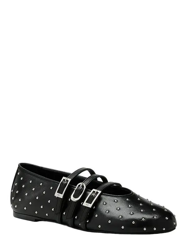 STUART WEITZMAN Sostud Mary Jane Ballet Flat - Black