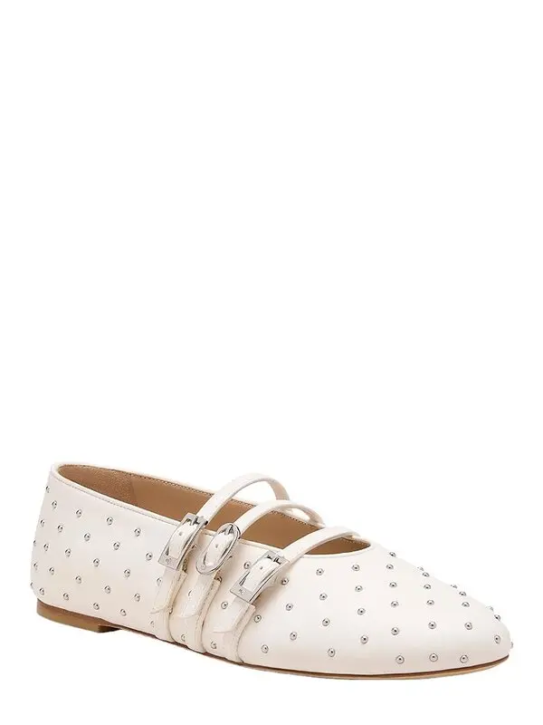 STUART WEITZMAN Sostud Mary Jane Ballet Flat - Cream