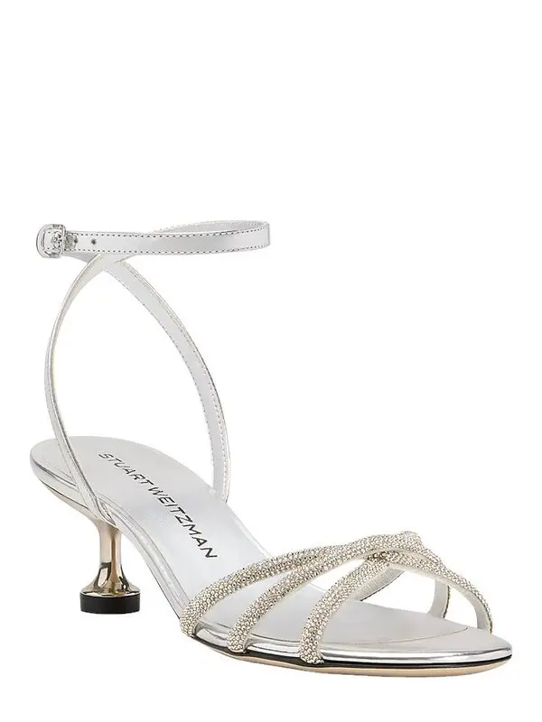 STUART WEITZMAN Nudist Sandals - Silver/clear