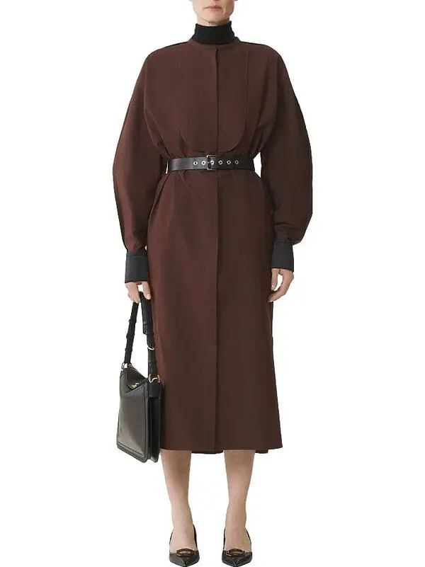 LANVIN Shirt Dress In Cotton Popelin - Mocca