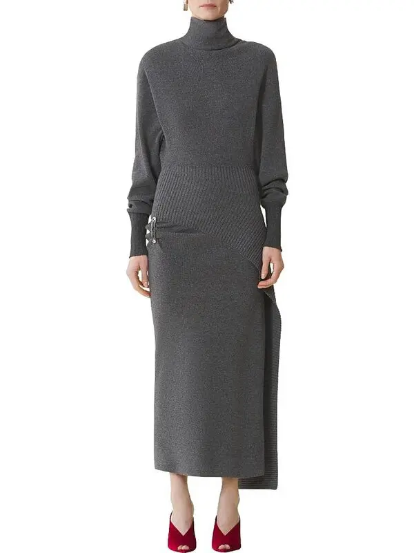 LANVIN Wool And Cashmere Midi Dress - Dove