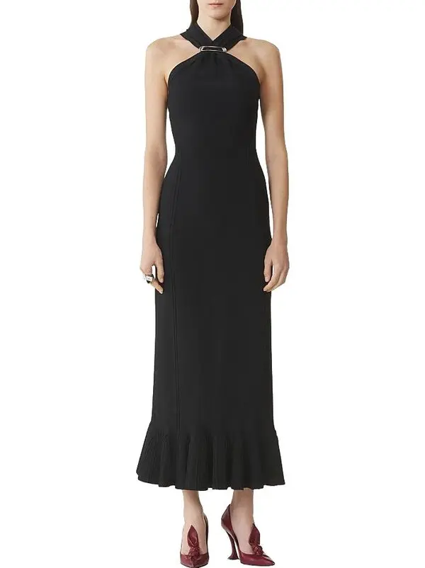 LANVIN Long Viscose Dress - Black