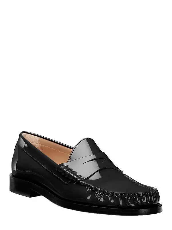 STUART WEITZMAN Lottie Loafer Flats - Black Patent