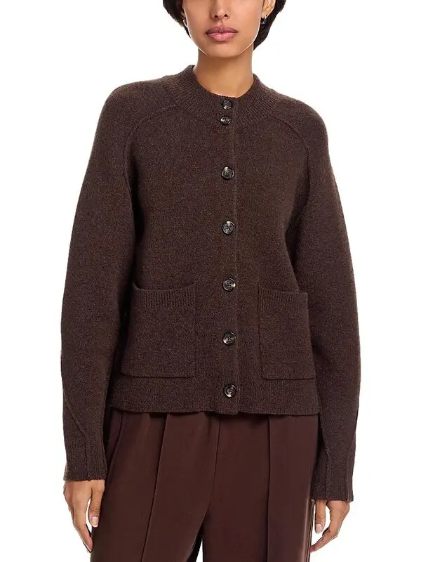 Rag & Bone Bridget Mock Neck Cardigan - Brown