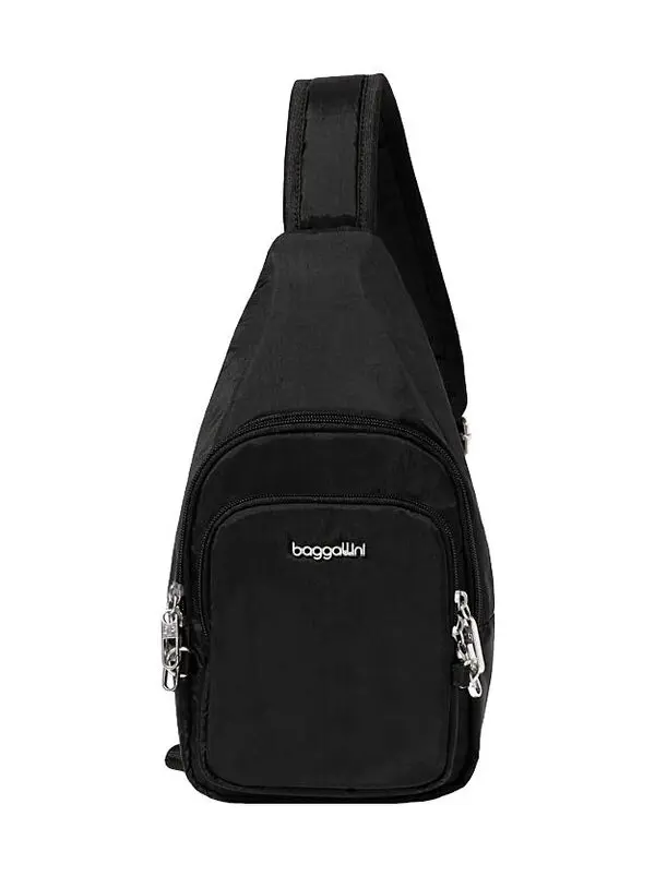 BAGGALLINI Travel Smart Edit Securtex Anti-theft Daytripper Sling Bag - Black