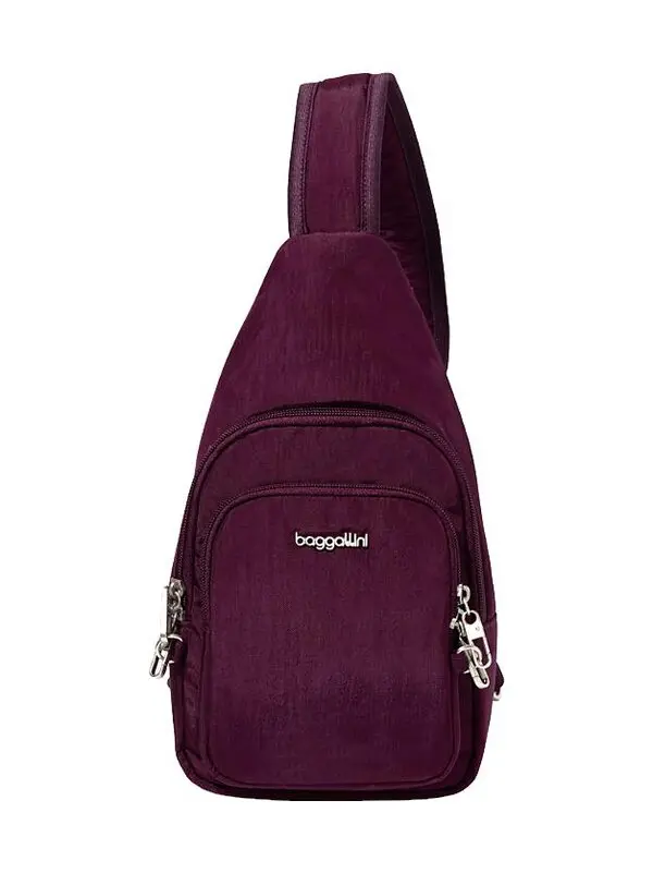 BAGGALLINI Travel Smart Edit Securtex Anti-theft Daytripper Sling Bag - Mulberry