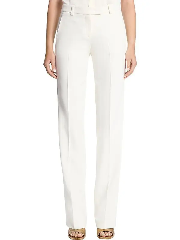 Michael Kors Double Crepe Sable Tuxedo Pants - Ivory