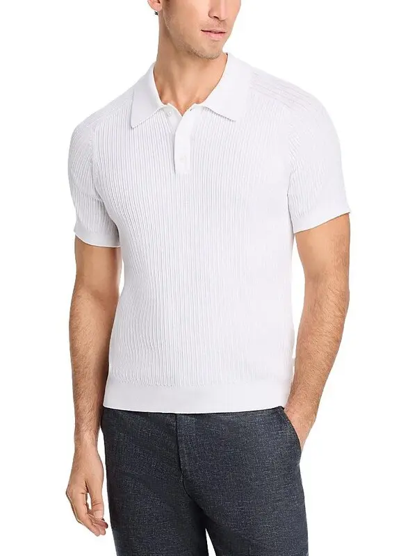 Michael Kors Textured Stitch Polo Shirt - White