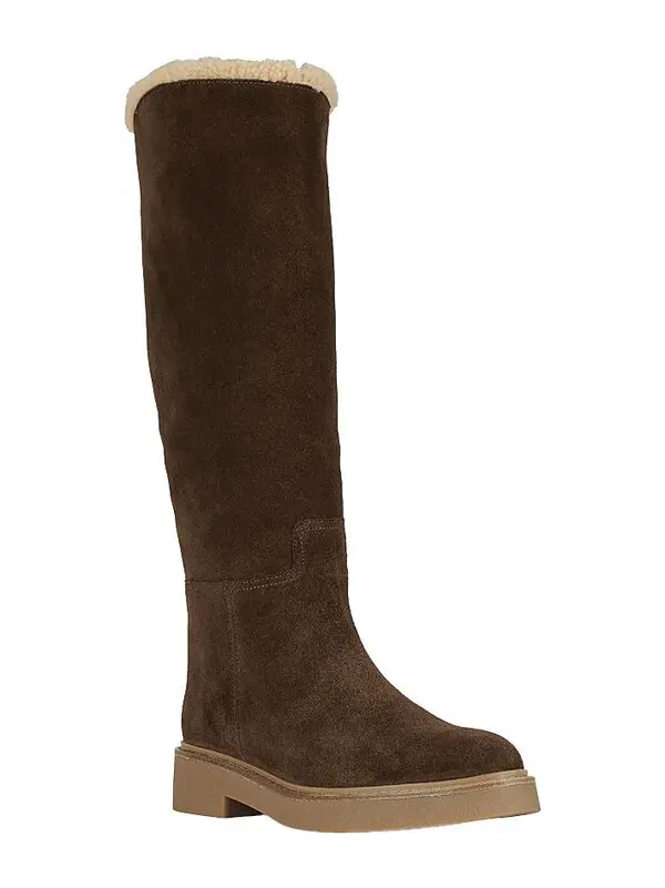 Jeffrey Campbell Zabini Tall Boots - Brown Suede Combo