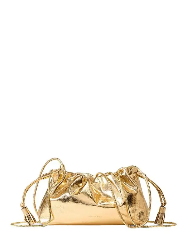 Veronica Beard Metallic Leather Stash Bag - Gold