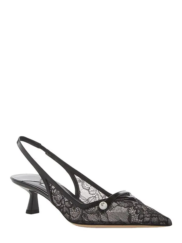 JIMMY CHOO Amita 45 Pointed Slingback Pumps - Black