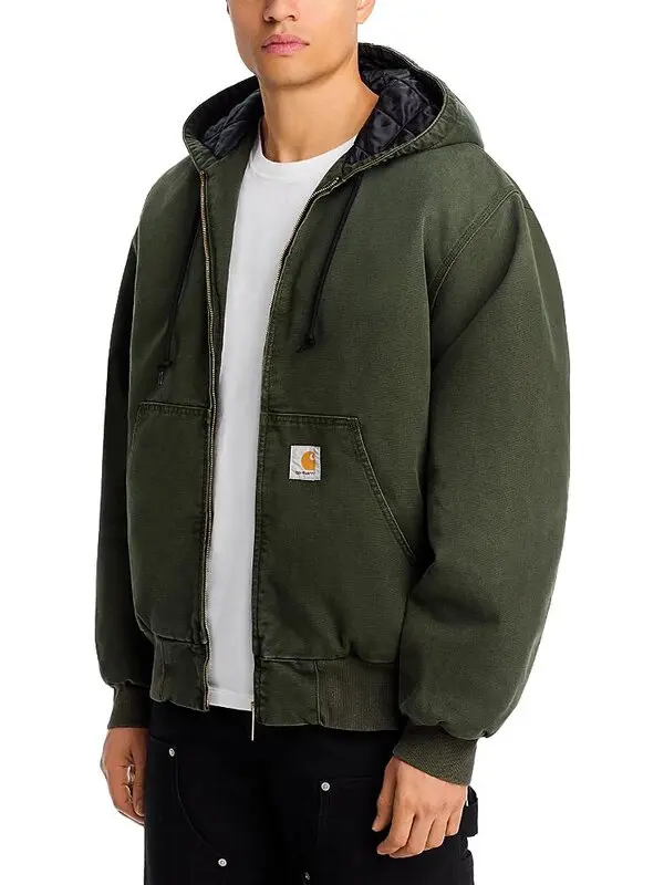 Carhartt Work In Progress Active Hooded Jacket - Olive Stone Canvas