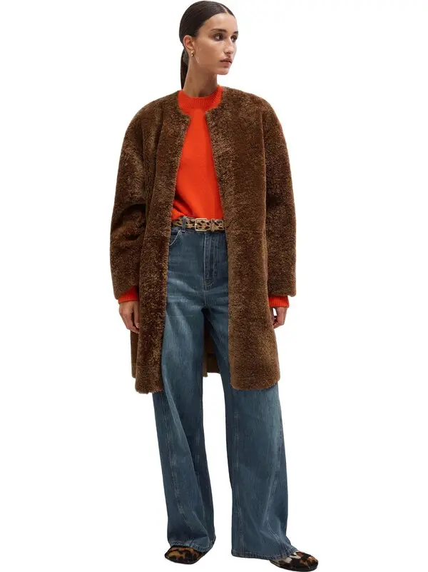 ME+EM Shearling Coat - Toffee