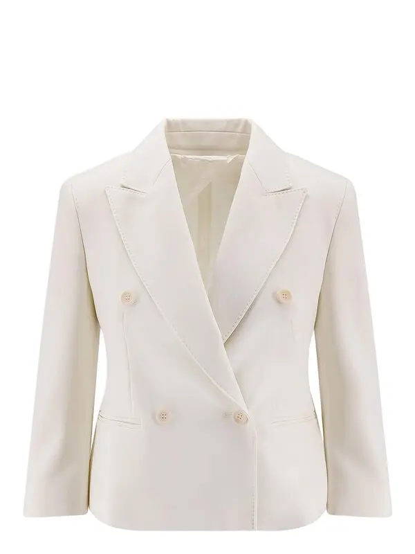 Max Mara Dorico Virgin Wool-blend Blazer - White