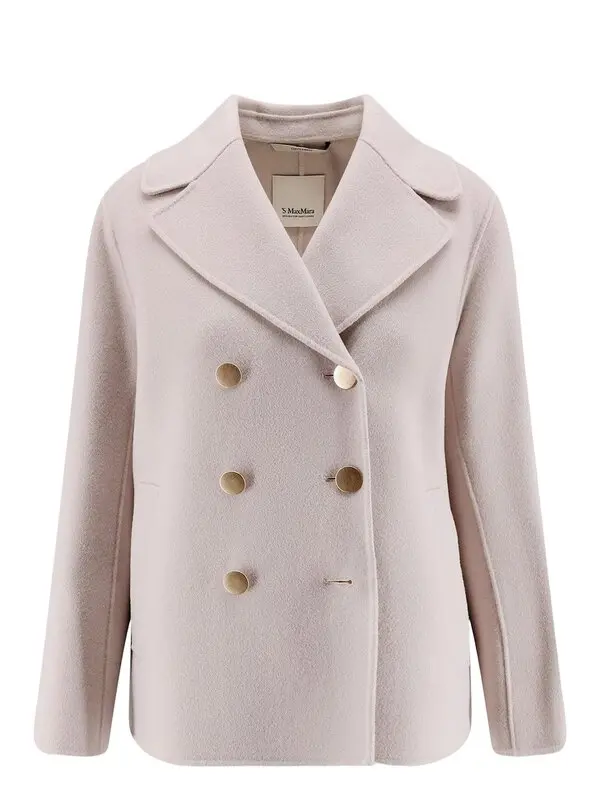 Max Mara Margot Pure Virgin Wool Pea Coat - Pink