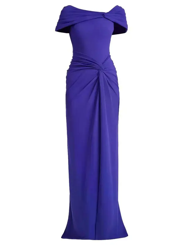 Tadashi Shoji Knot-detail Split Maxi Dress - Purple