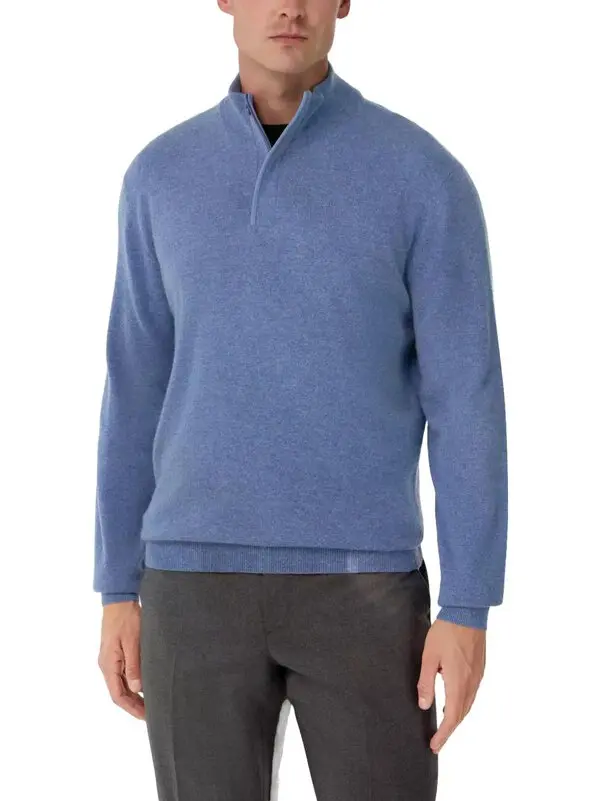 Boggi Milano Half-zip Pullover - Blue