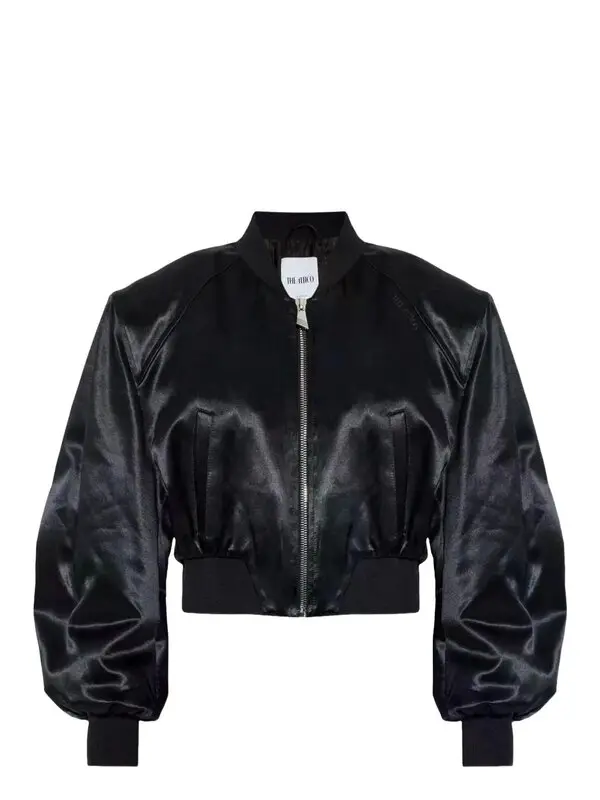 Attico Zip-up Bomber Jacket - Black