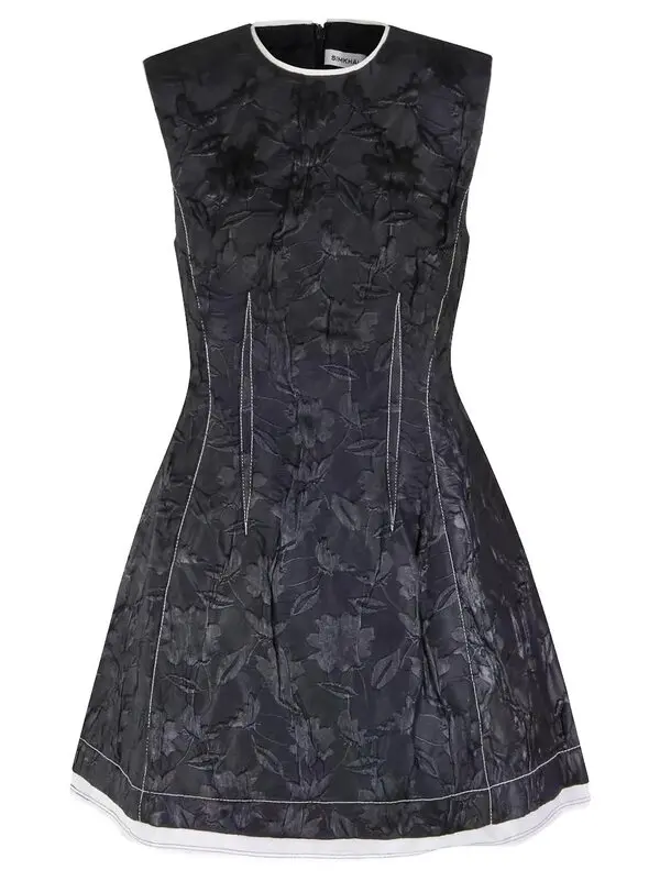 Simkhai Floral-print Mini Dress - Black