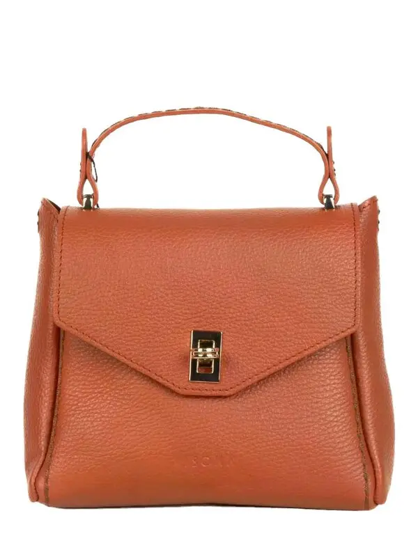 VISONA` Leather Tote Bag - Brown