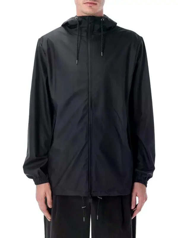 Rains Storm Breaker Zip-front Hooded Jacket - Black