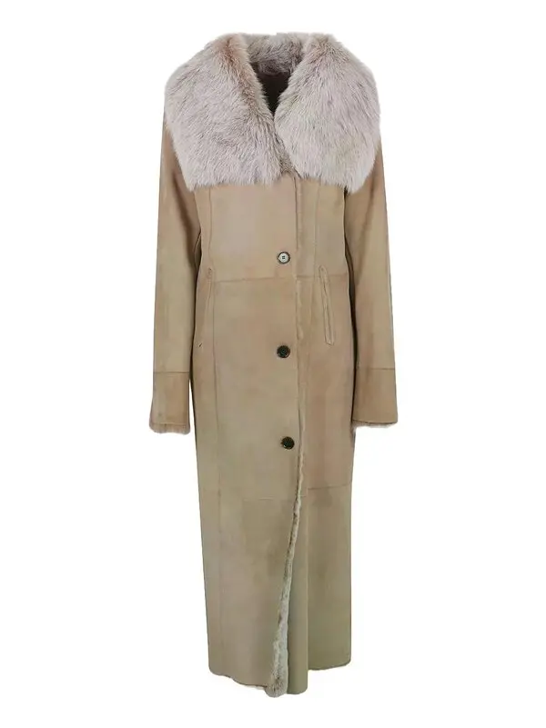 ARMA Rayda Leather Coat - Neutrals