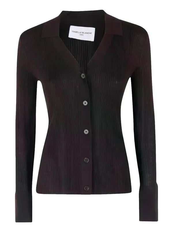 ISABELLE BLANCHE Button-fastening Cardigan - Brown