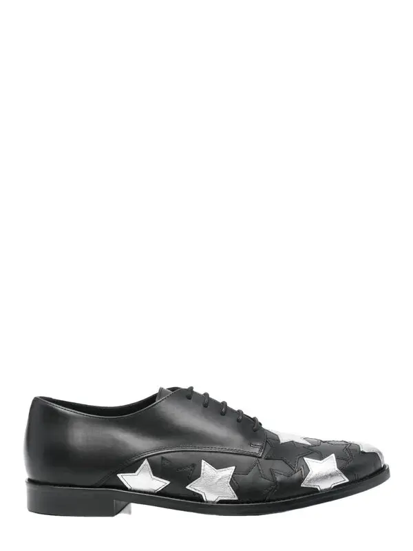 STEFAN COOKE Star Jazz Leather Lace-up Shoes - Black