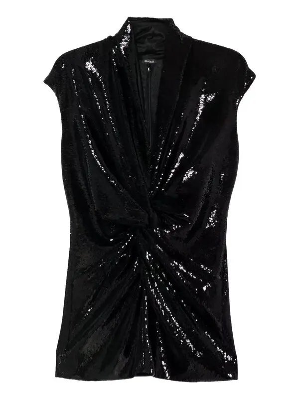 Kiton Sequin Embellished Top - Black
