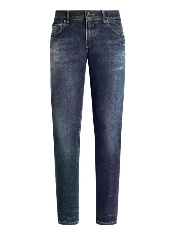 Dolce & Gabbana Five-pocket Straight Leg Jeans - Blue