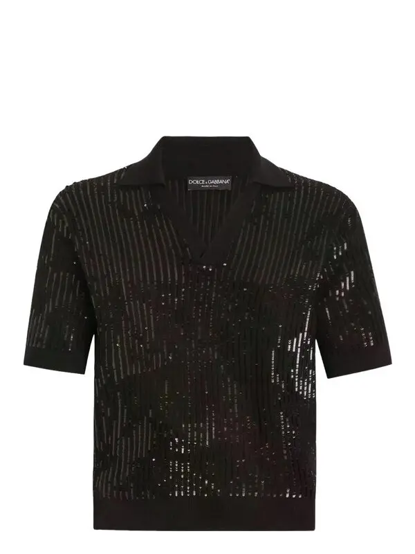 Dolce & Gabbana Sequin-embellished T-shirt - Black