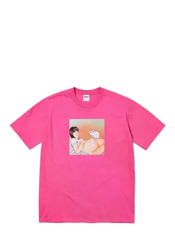 Supreme Mouse-graphic T-shirt - Pink